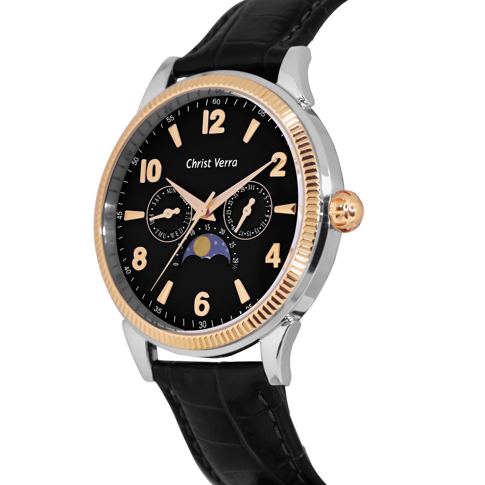 Jual Christ Verra Casual Men's Watch CV 31820G-24 BLK | Shopee Indonesia