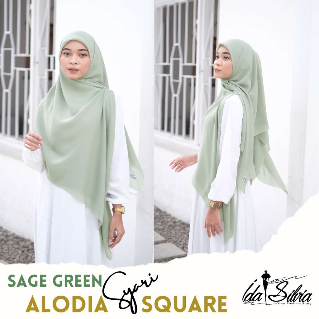 Jual (Jahit Tepi) Jilbab Segiempat SYAR'I Jumbo Kerudung Segi Empat Syari Hijab square Premium ...