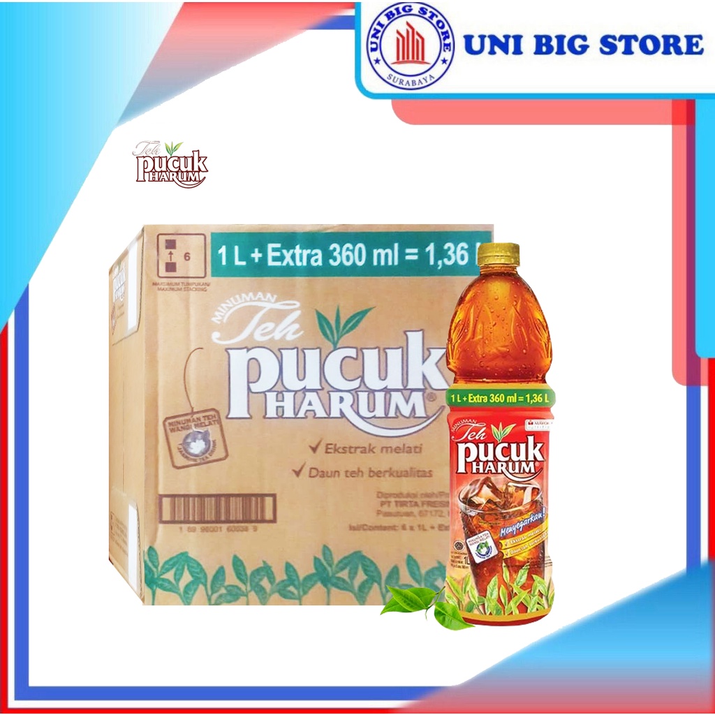 Jual Teh Pucuk Harum Botol 1 Liter 6 Pcs DUS 1000 ml 1360 ml | Shopee ...
