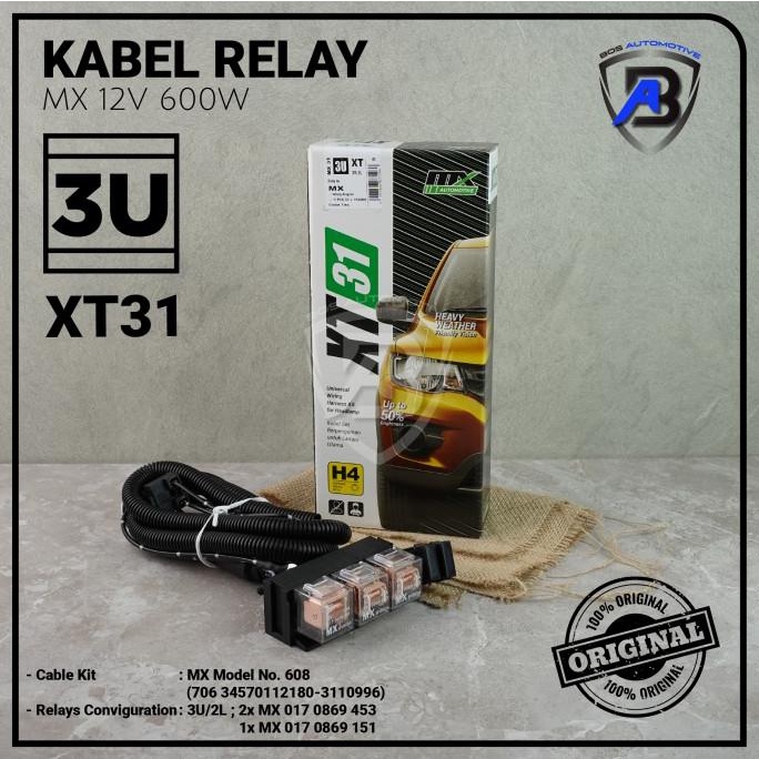 Jual KABEL RELAY LAMPU H4 MX XT SERIES 3 RELAY UNTUK 2 LAMPU MOBIL ...
