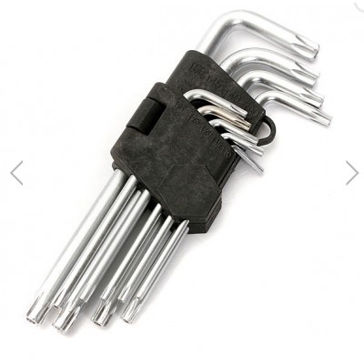 Jual Kunci L Panjang Ujung bintang Set 9 PCS Hex Key Wrench long star ...