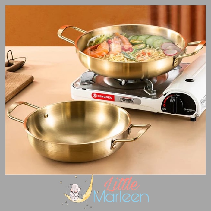 Jual Panci Emas Korea Cooking Pot Noodle Soup Korean Pan Stainless ...