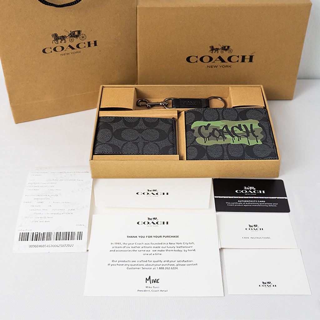 Jual Coach Dompet Pria Bifold Men Wallets Dompet Lipat Pria Fullset ...