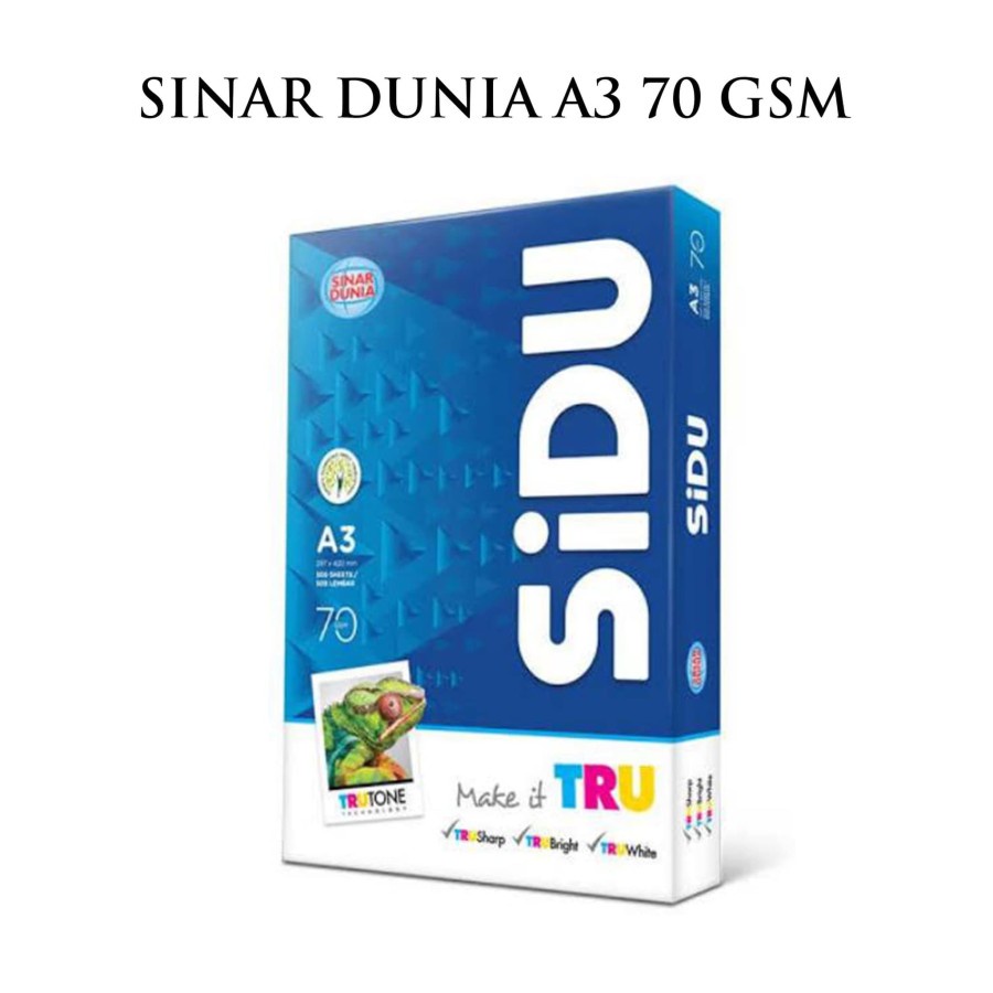 Jual Kertas Fotocopy HVS Sinar Dunia SIDU A3 70 Gram Gsm | Shopee Indonesia