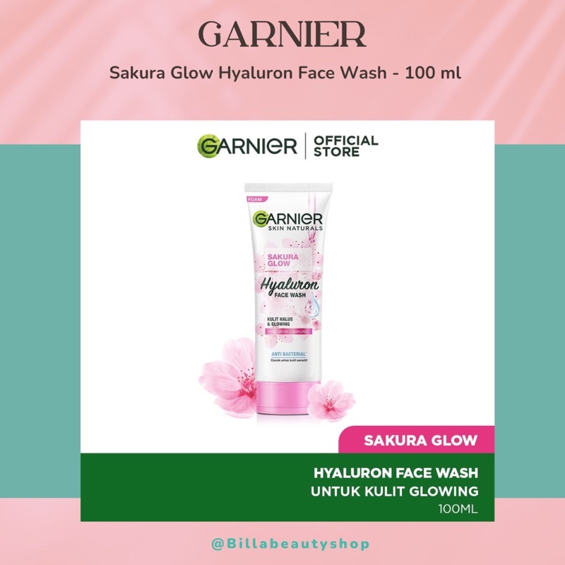 Jual Garnier Sakura Glow Hyaluron Face Wash 100 Ml Shopee Indonesia