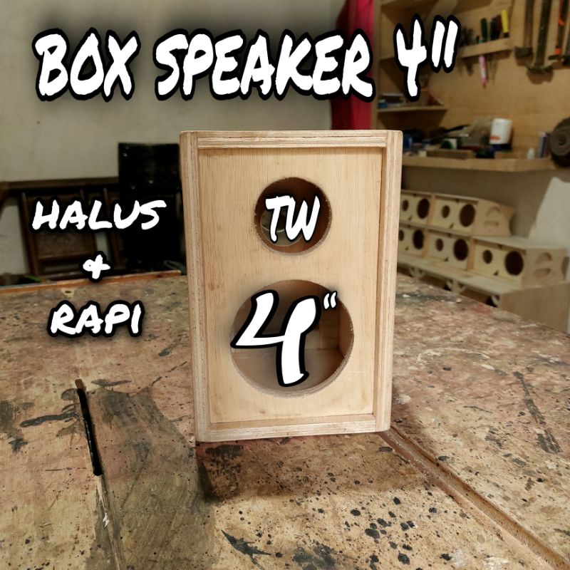 Jual BOX KOTAK TEMPAT AUDIO SPEAKER SOUND SYSTEM 4 INCH PLUS TWEETER ...