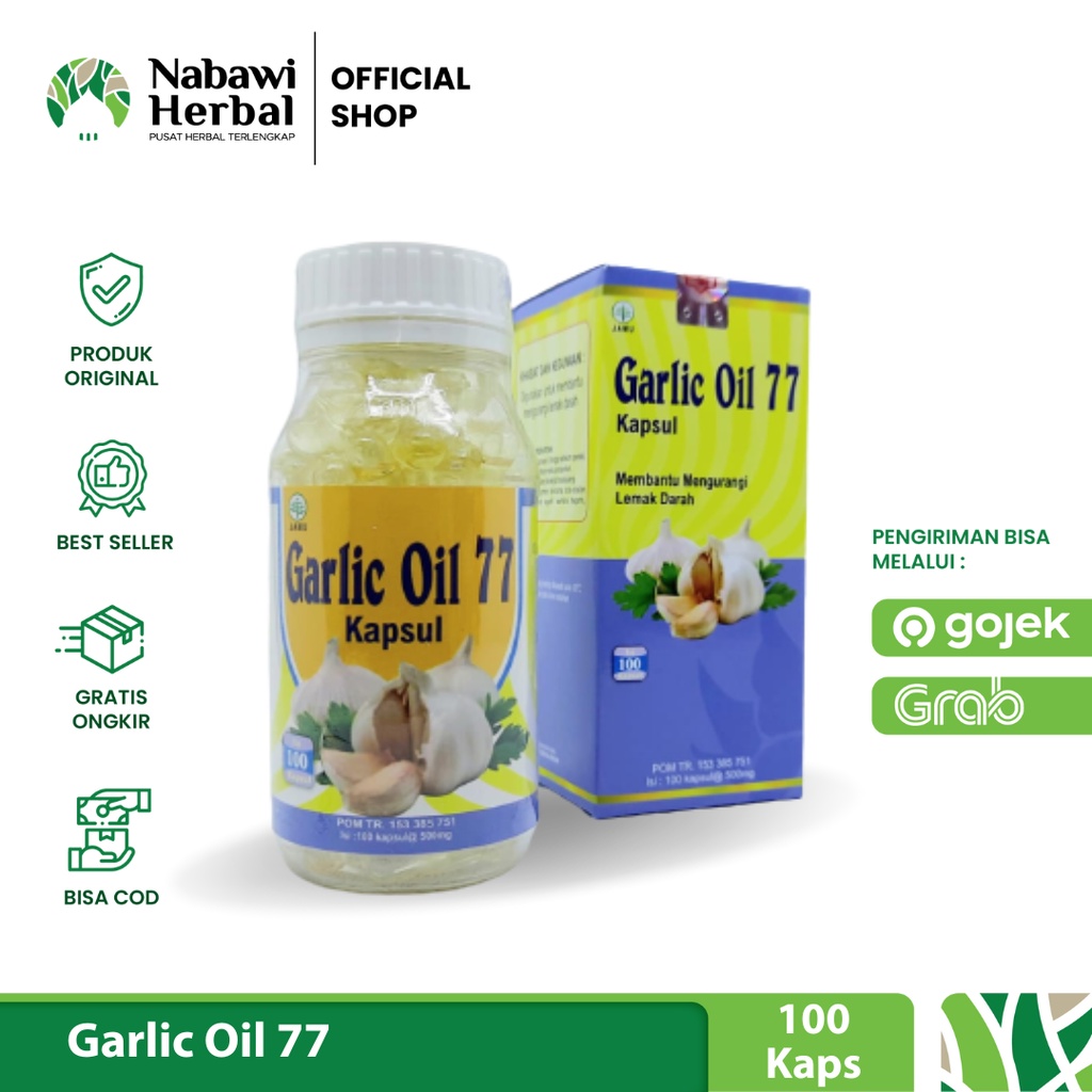 Jual GARLIC OIL 77 - Minyak Bawang Putih Murni Isi 100 Kapsul | Shopee Indonesia