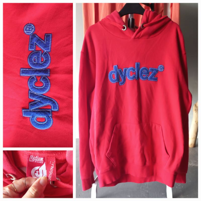 Jual Hoodie Dyclez Merah thrift | Shopee Indonesia