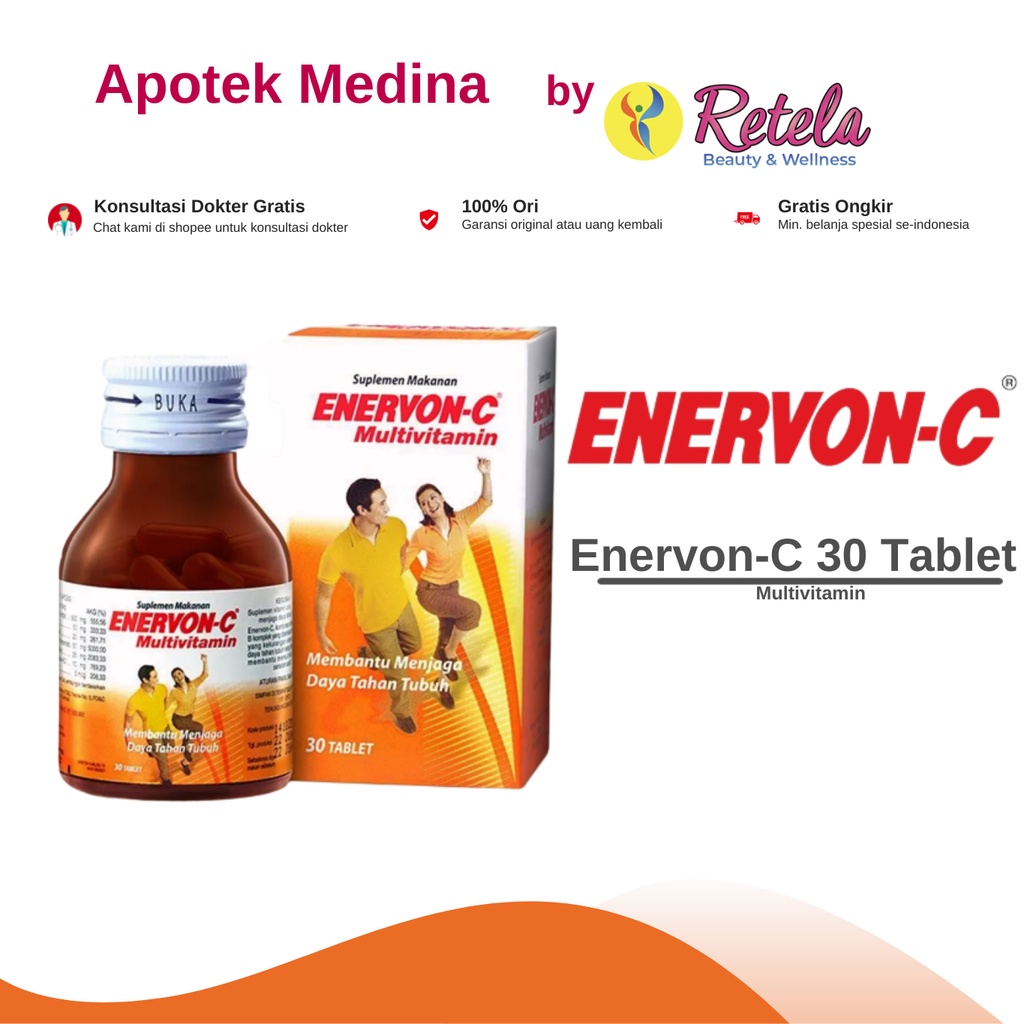 Jual ENERVON C CAPLET 30`S (N)/ MULTIVITAMIN | Shopee Indonesia