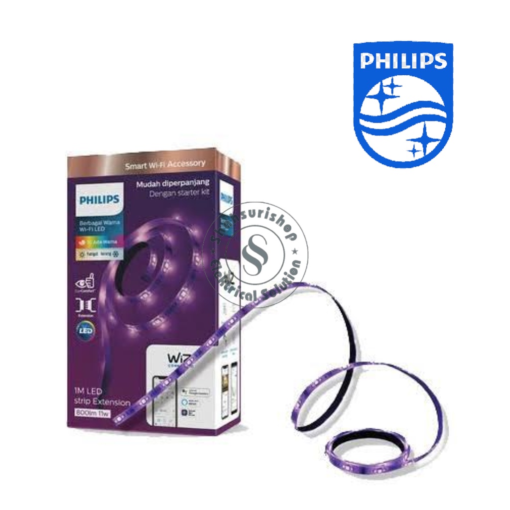 Jual PHILIPS SMART WIFI LED STRIP EXTENSION KIT 1 METER COLOR&TUNABLE ...