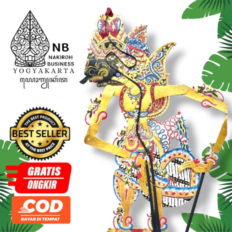 Jual Wayang Kulit Asli Duryudana/Duryudono Emas Brom Alusan Ukuran ...