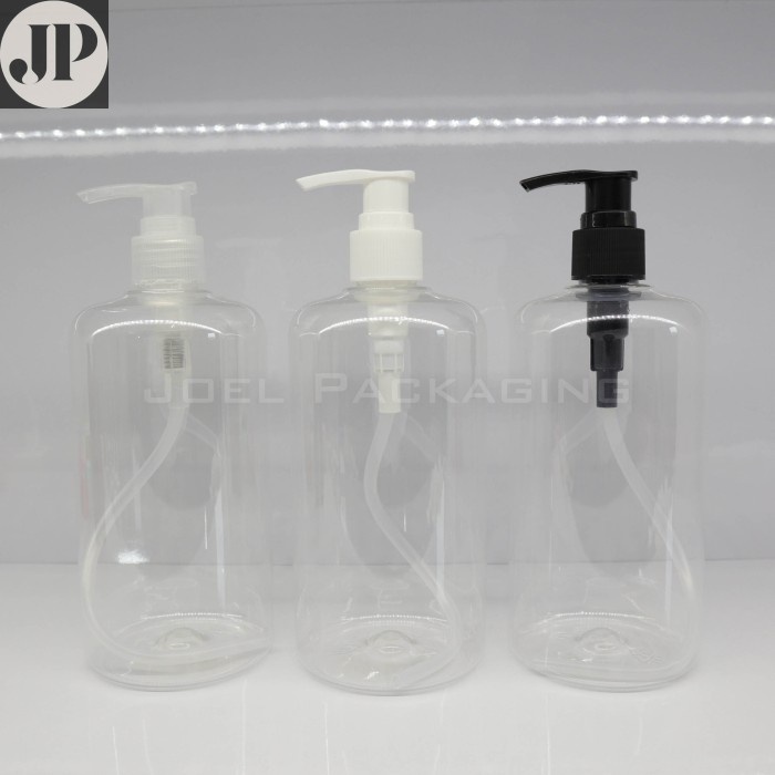 Jual BOTOL 500ML CLEAR PUMP LOTION CLEAR PUTIH HITAM N24 500 ML CLEAR ...