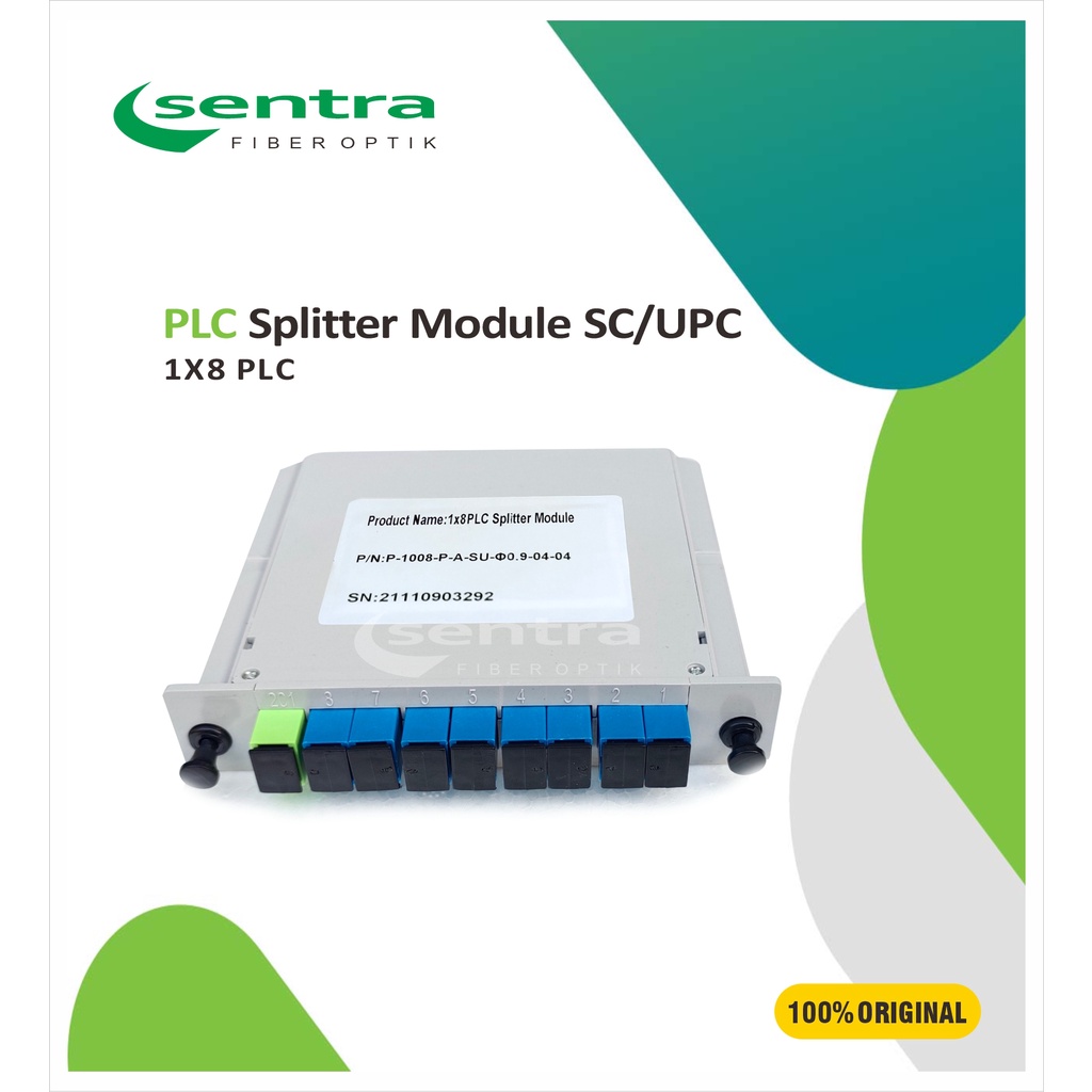 Jual Passive Splitter PLC BOX spliter FO 1:8 SC UPC Fiber Optik Pasif ...