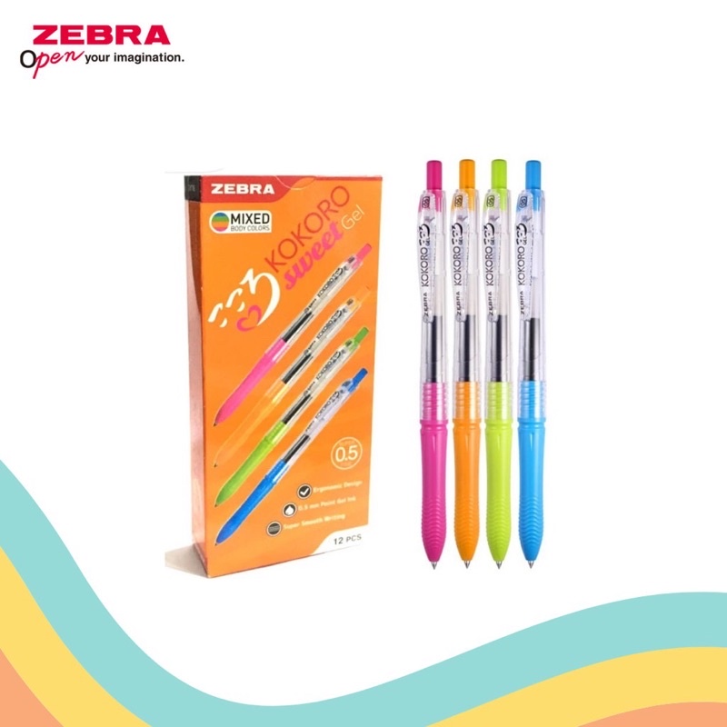 Jual Zebra pena gel Kokoro 0,5mm | Shopee Indonesia