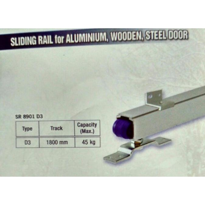 Jual Rel Sliding Untuk Pintu Max.90Cm Aluminium Kayu Baja Type D3 ...