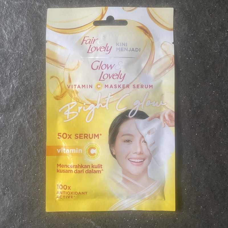 Jual Fair & Lovely / Glow & Lovely Vitamin C Masker Serum-sheet mask ...