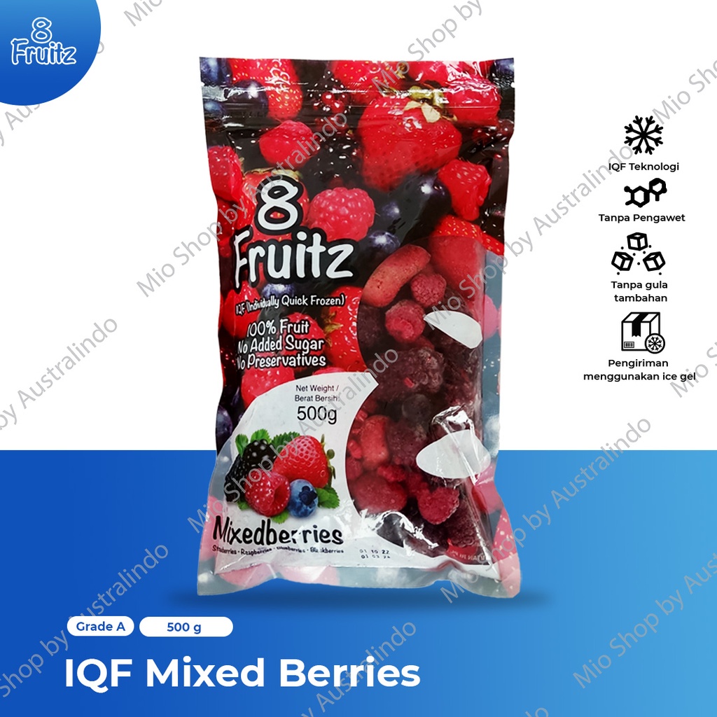 Jual 8 Fruitz frozen mixed berry/frozen mixed berries/frozen mix berry ...