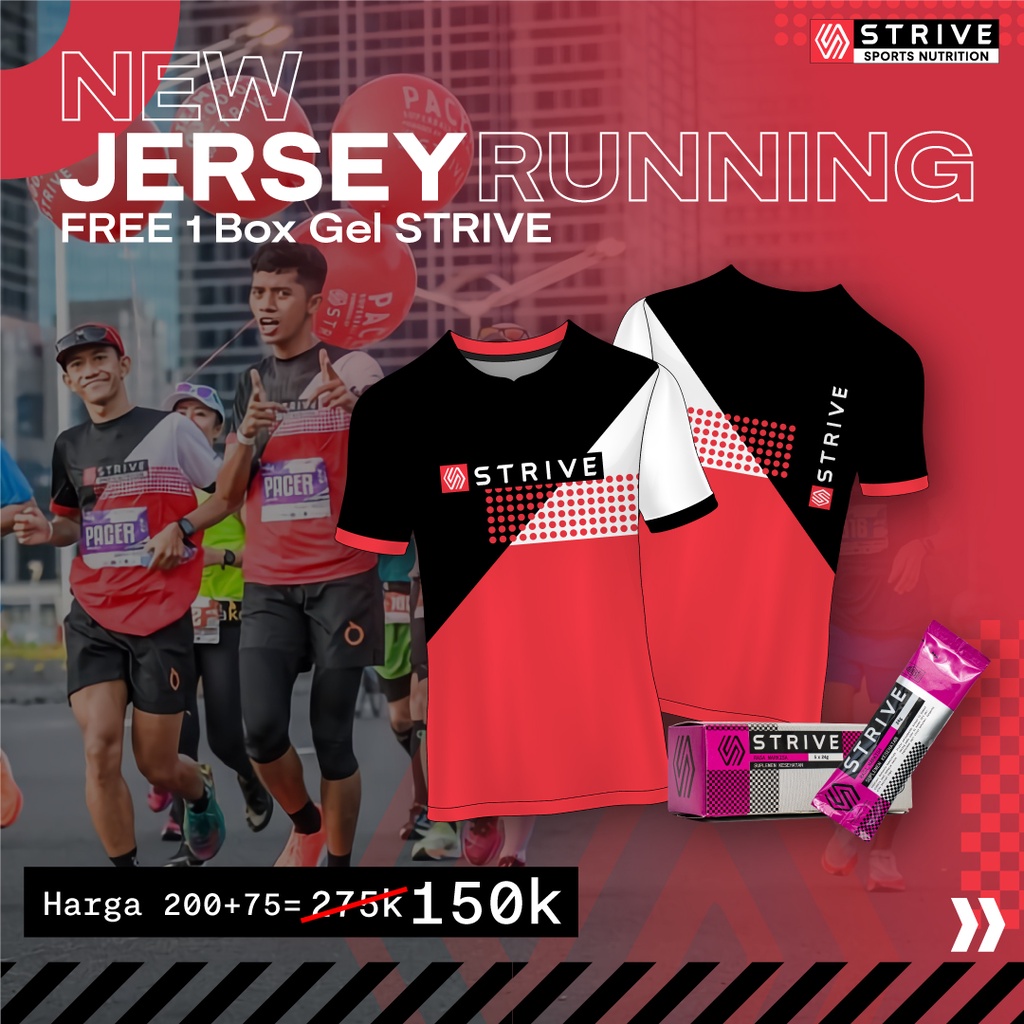 Jual STRIVE - New Jersey Running Edition Free Strive Gel | Shopee Indonesia