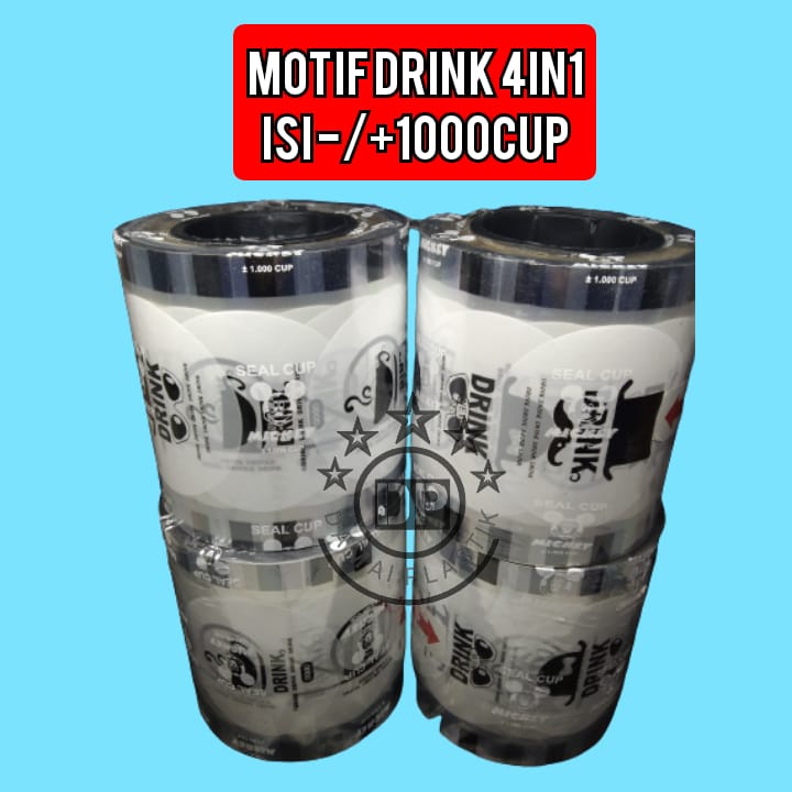 Jual PLASTIK LID CUP SEALER CUP SEAL CUP 1000 CUP DRINK 4in1 1200 800 2000 5000 | Shopee Indonesia