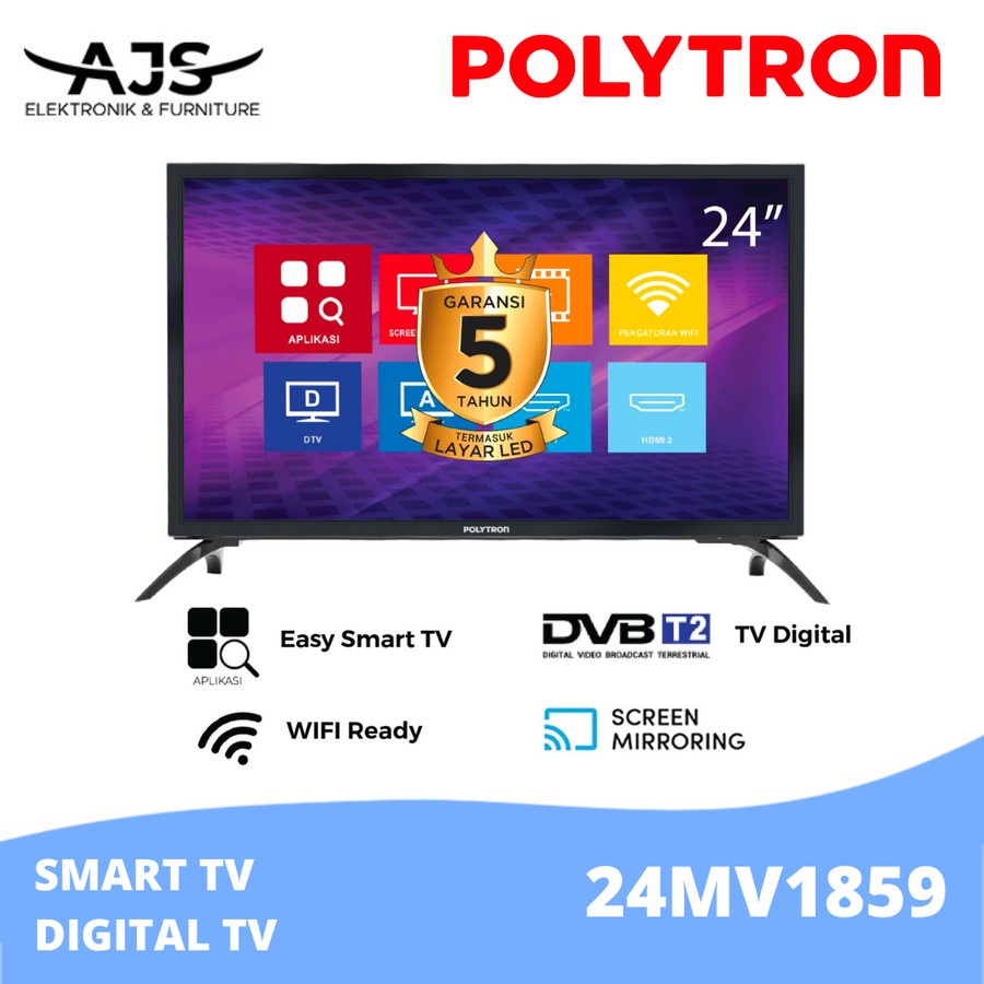 Jual Polytron LED Smart TV 24 Inch PLD 24MV1859 / Digital Youtube Mola ...