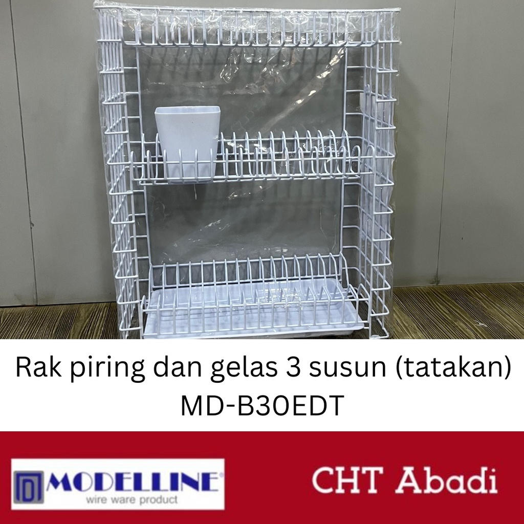 Jual RAK PIRING 3 SUSUN MODELLINE B30ED + TATAKAN | Shopee Indonesia