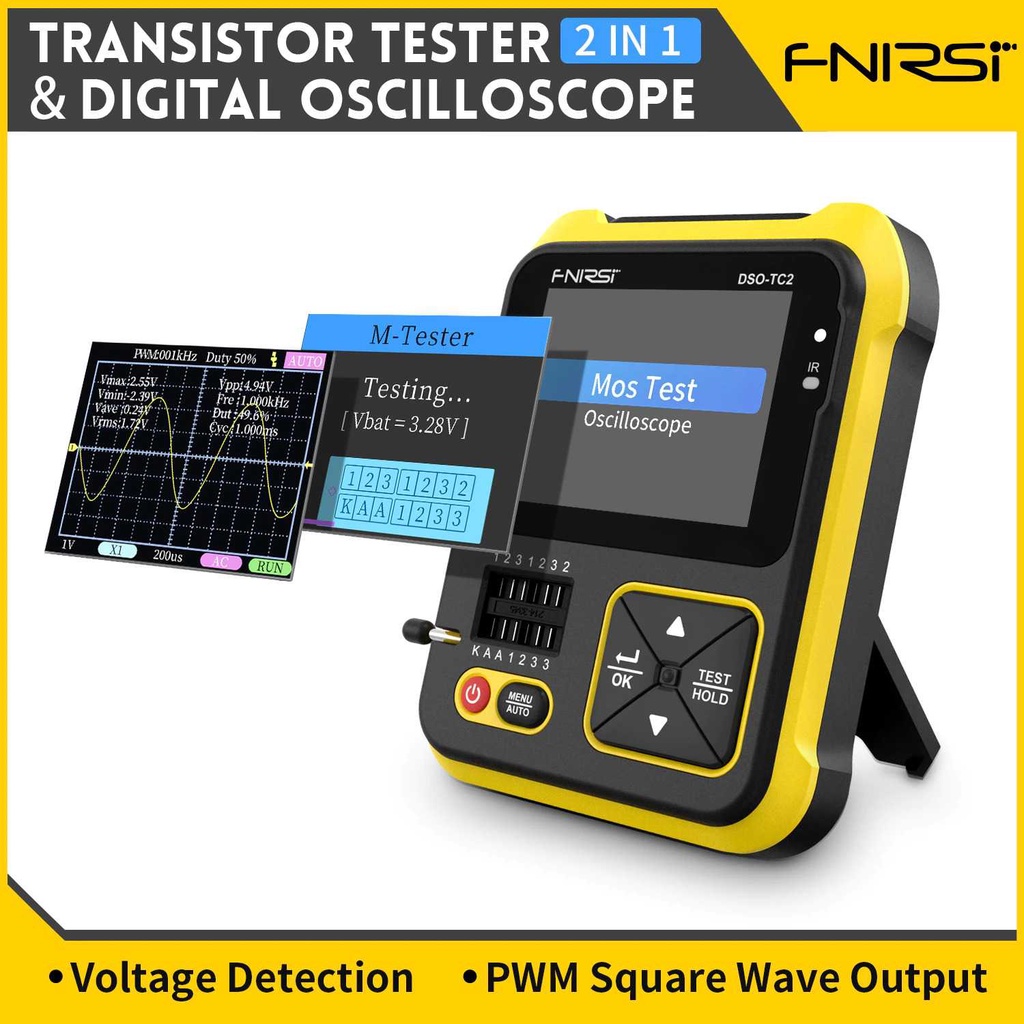 Jual FNIRSI 2in1 Transistor Tester & Digital Oscilloscope Handheld ...