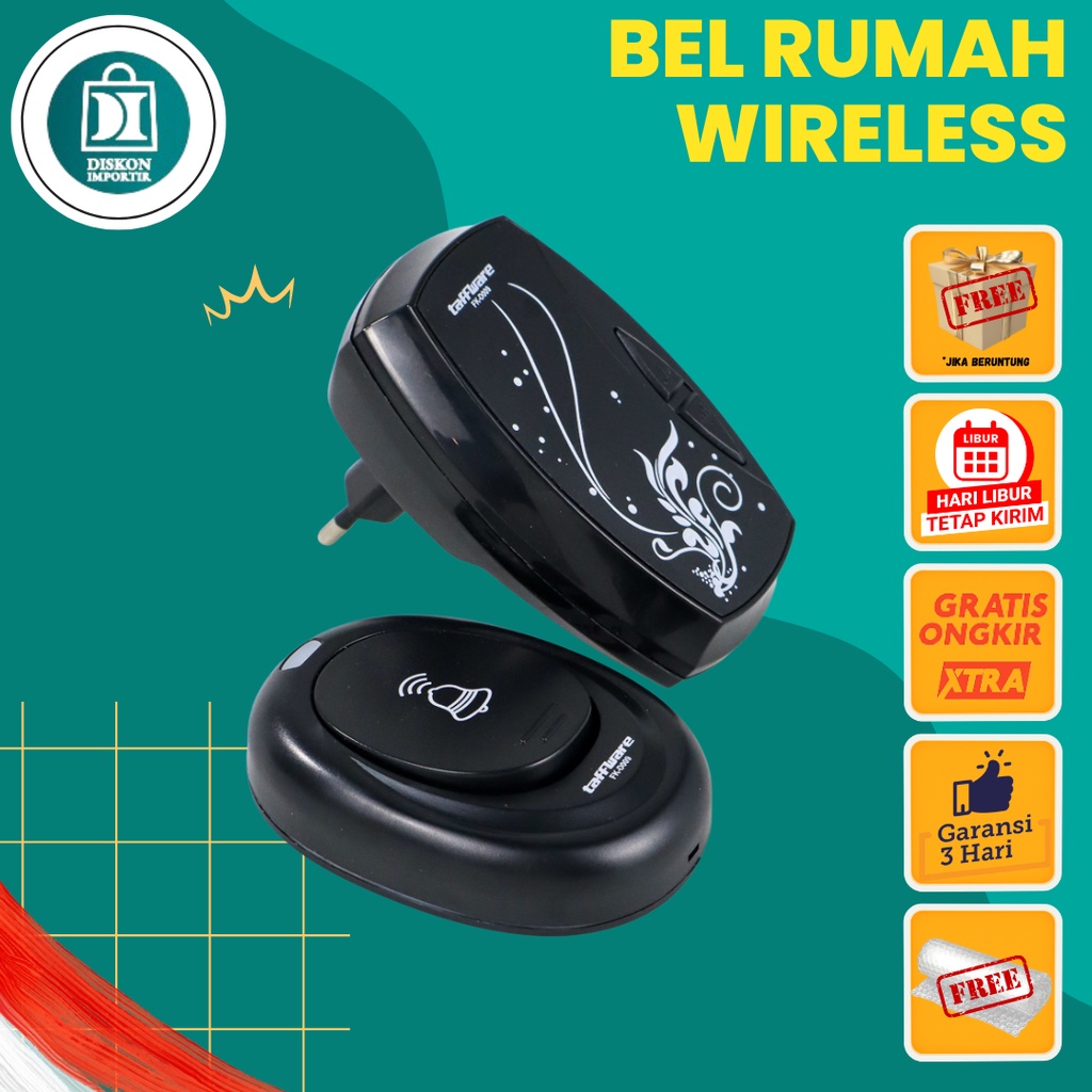 Jual Bel Rumah Wireless Waterproof Anti Air Tanpa Kabel Dan Listrik ...
