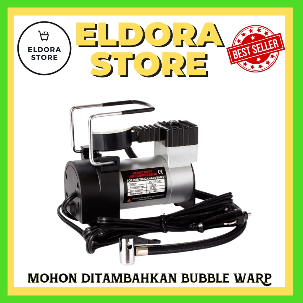 Jual AIR COMPRESSOR DC 12V 100 PSI | POMPA BAN MOTOR MOBIL | POMPA BAN ...