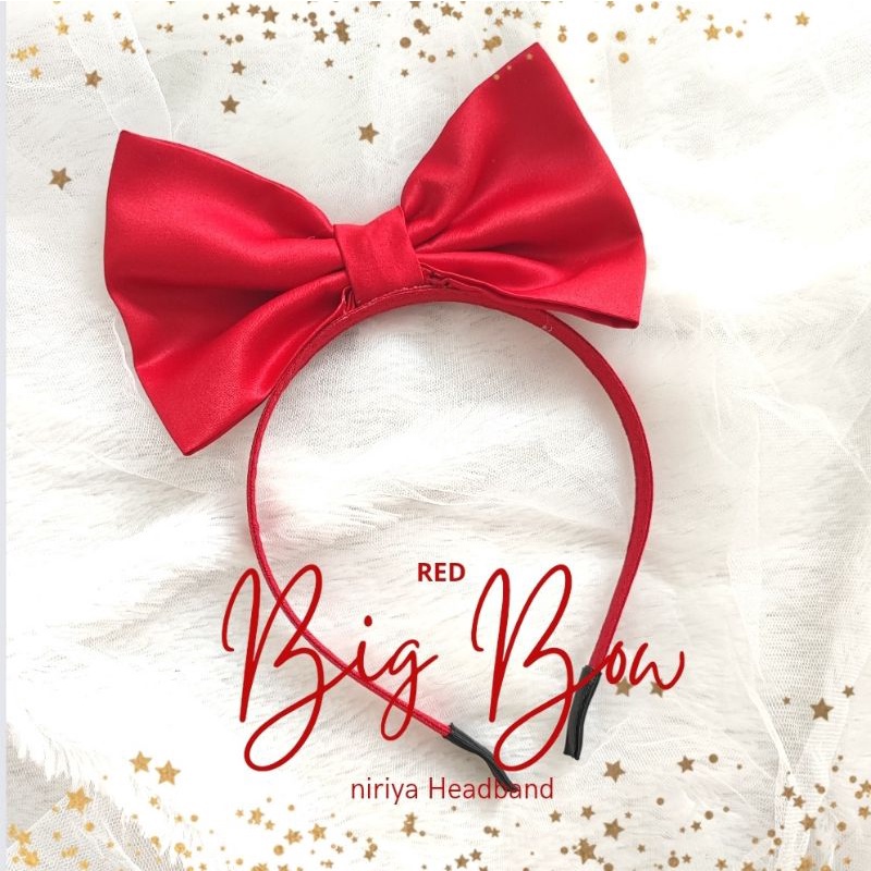 Jual Big Red Bow Bando Anak | Headband Bandana Pita Merah Besar Bayi ...