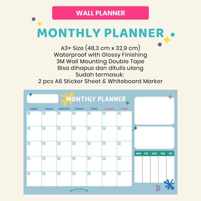 Jual STUDY PLANNER SCHEDULE BOARD - WALL PLANNER - HARIKU STUDIO ...