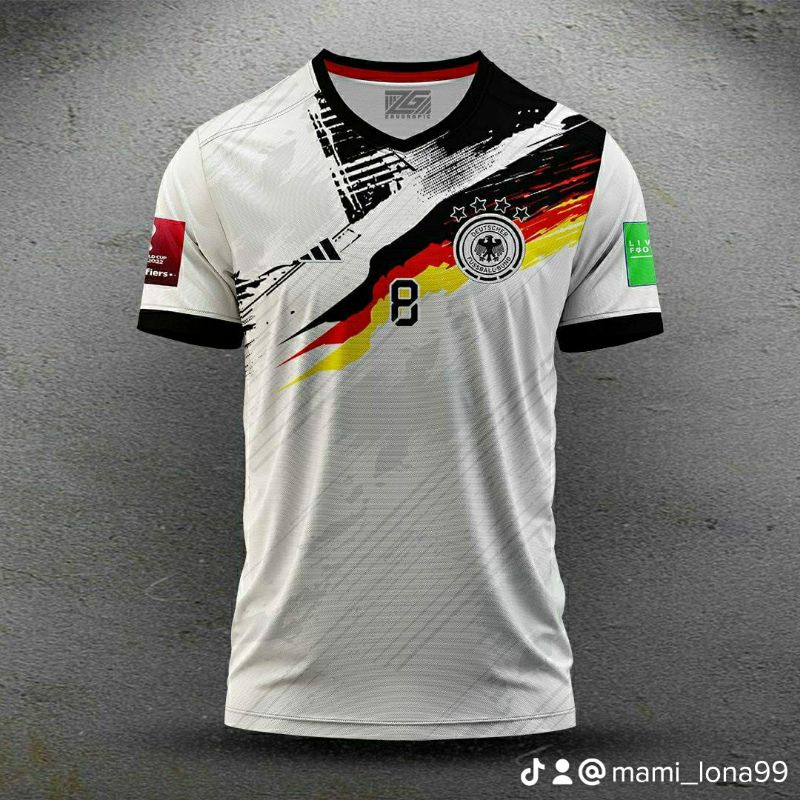 Jual Jersey Jerman Piala Dunia Qatar 2022 Fullprinting (Gratis Nama dan Nomor Punggung) | Shopee ...