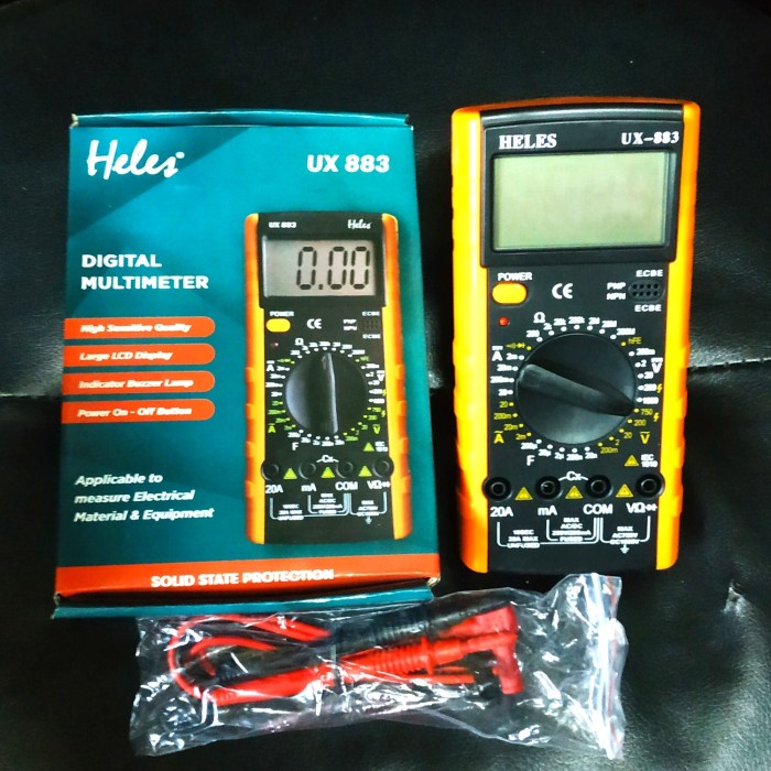 Jual Avometer Digital Merek Heles UX883 Digital Multimeter UX 883 Multi ...