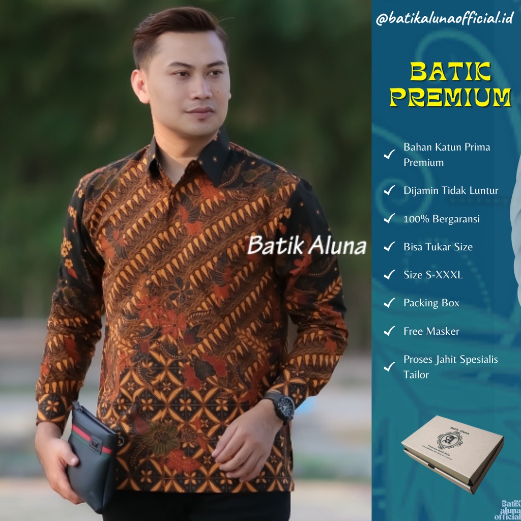 Jual Batik Tangan Panjang Pria Full Furing Adem Batik Regular Fit Batik ...
