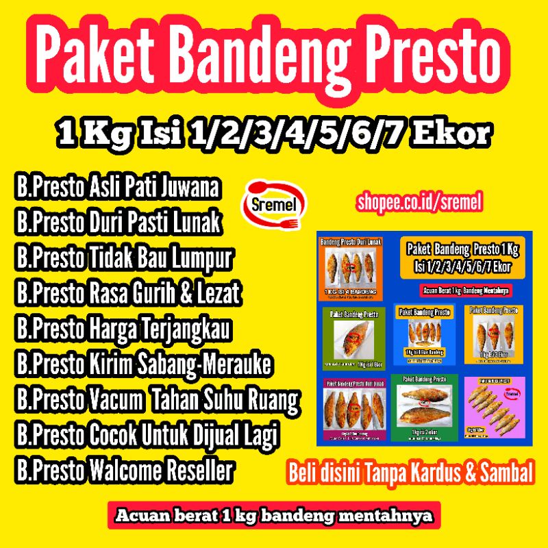 Jual Paket Bandeng Presto 1 Kg Isi 1/2/3/4/5/6/7 Ekor Duri Lunak ...