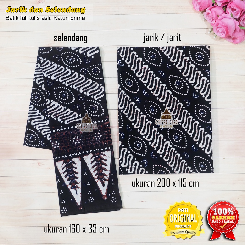 Jual JARIK JARIT SELENDANG BATIK KAIN BATIK TULIS BAKARAN PAKAIAN BAJU ...