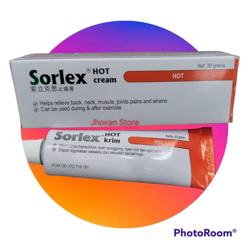 Jual SORLEX HOT cream 30 gr ~ Mengurangi nyeri sendi, leher, pinggang ...
