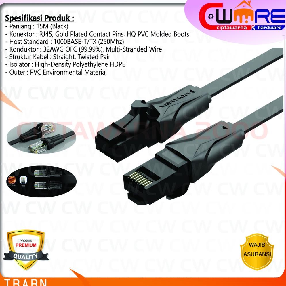 Jual PRODUK- VENTION IBABN 15M KABEL LAN RJ45 CAT6 CAT 6 KABEL INTERNET ...