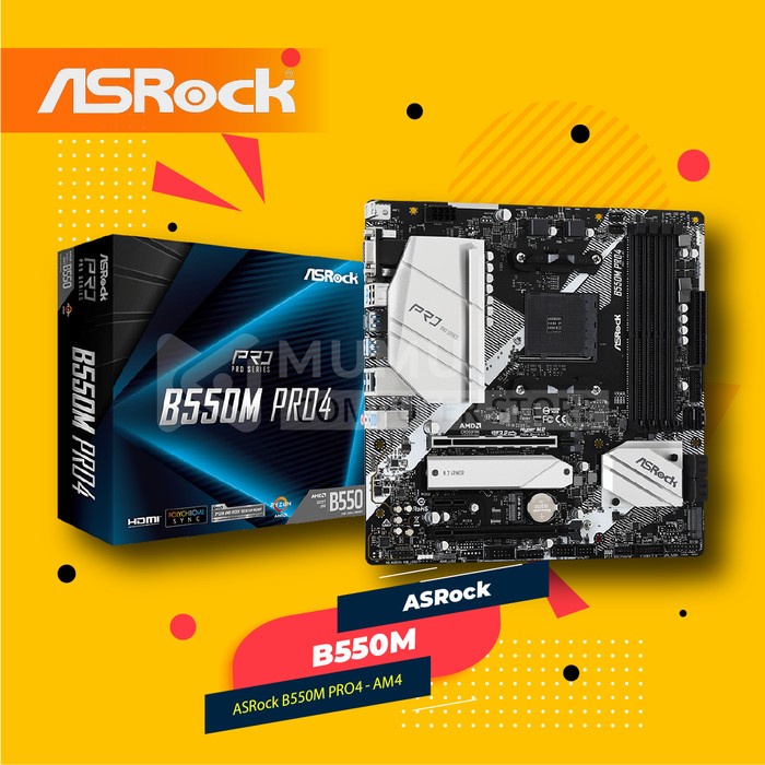Jual ASRock B550M Pro4 (AMD AM4, B550, DDR4) - Motherboard | Shopee ...