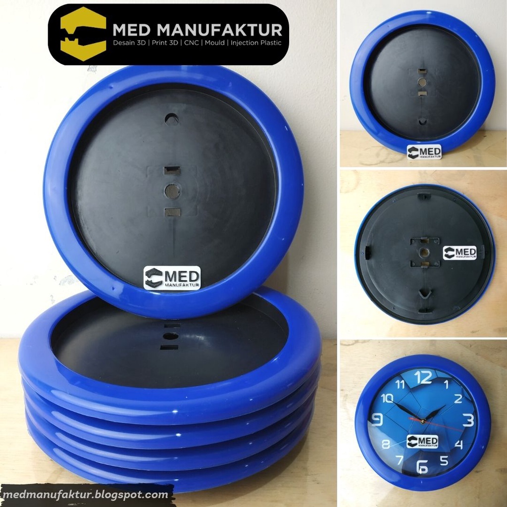 Jual Casing Jam Dinding Plastik Standard | Warna Ring Biru | Shopee ...