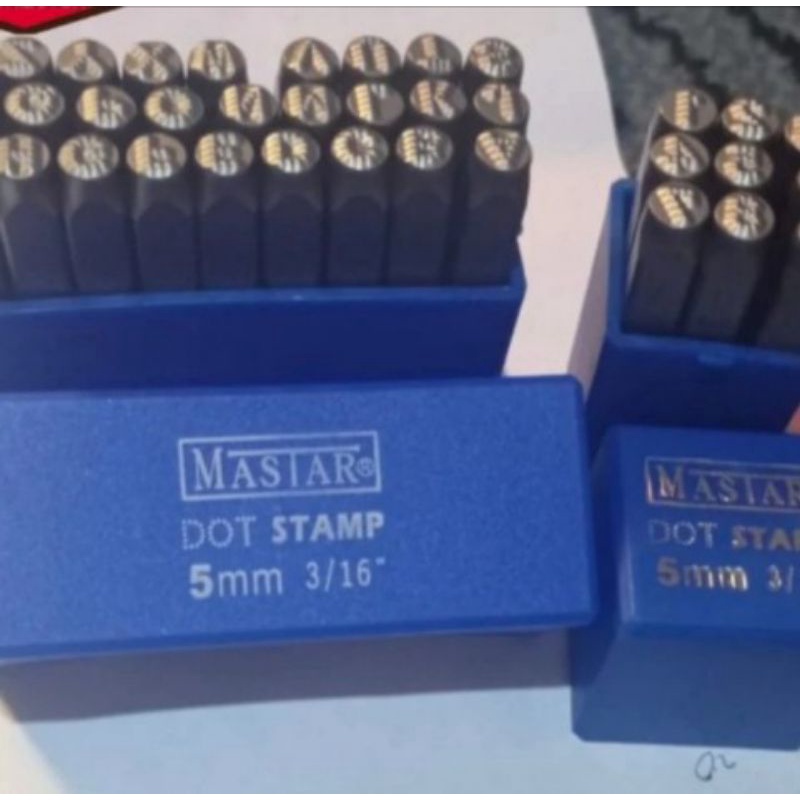Jual Mastar ® Dot Stamp Huruf Ketok dan Angka Ketok Set 5 mm Stamp ...