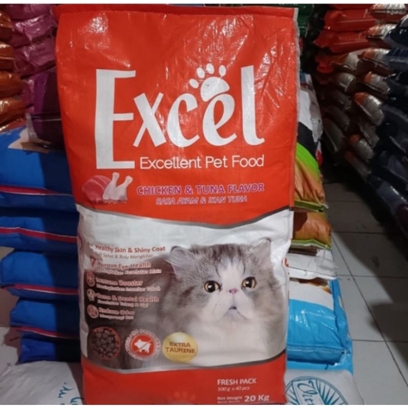 Jual Makanan kucing excel 20 kg Dry food catfood 20kg | Shopee Indonesia