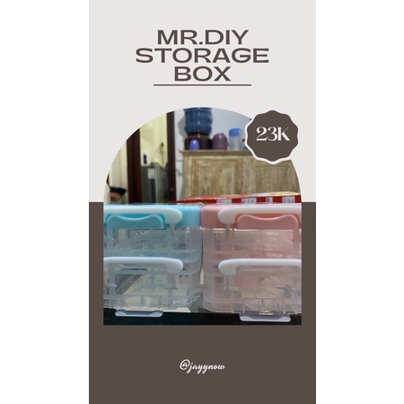 Jual MR DIY Two layer storage box (photocard mini container) kotak ...