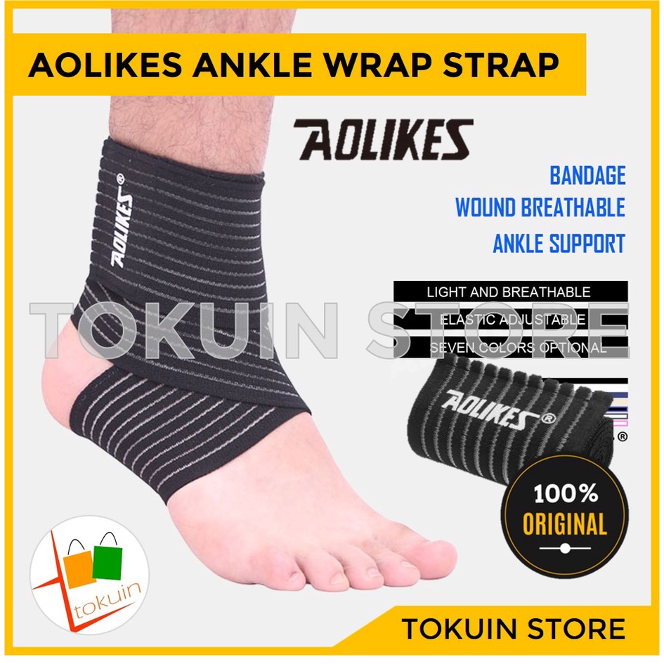 Jual Ankle Wrap Strap Support Aolikes Brace Deker Pelindung Engkel ...