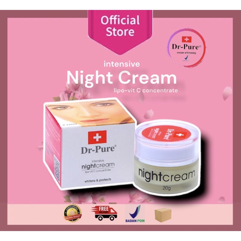 Jual DR-PURE NIGHT CREAM 20gr | pemutih wajah | Shopee Indonesia