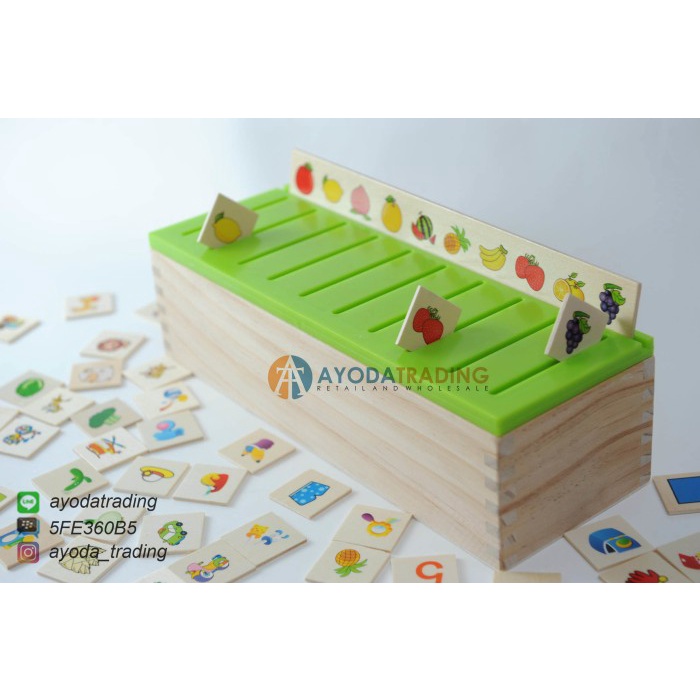 Jual Card Classification Box Mainan Edukasi Mandarin Sorting Flash Card ...