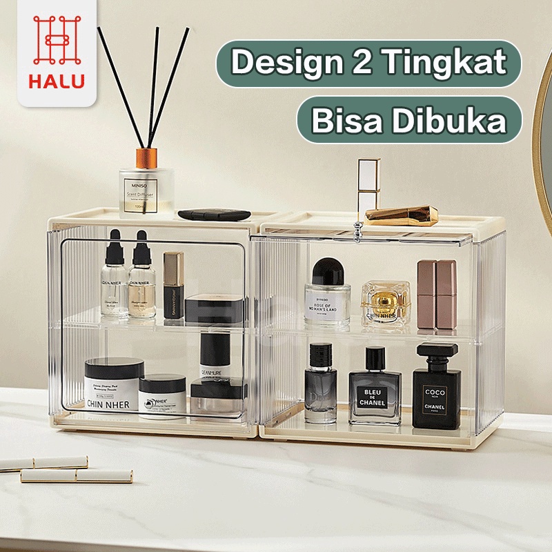Jual HALU Box Penyimpanan Rak Parfum Acrylic Storage Organizer Rak ...