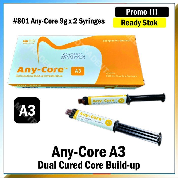 Jual Any Core Bahan Dual Cured Build Up Composite Resin Flow - A3 ...