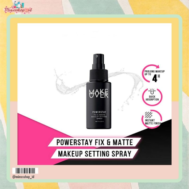 Jual Make Over Setting Spray Powerstay Fix & Matte (50ml) | Shopee ...