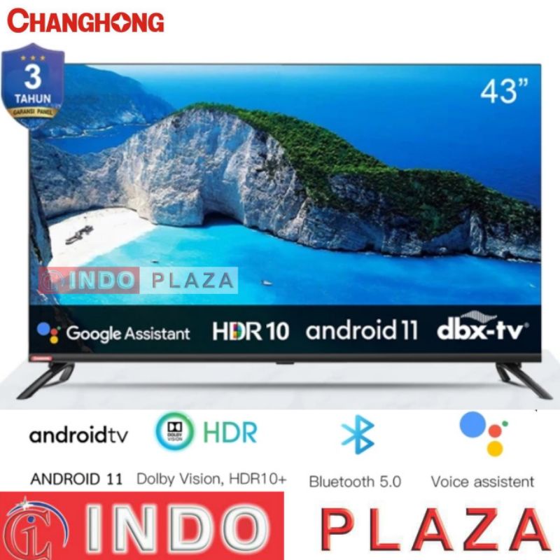 Jual TV CHANGHONG 43 BEZEL LESS L43H7 ANDROID | Shopee Indonesia
