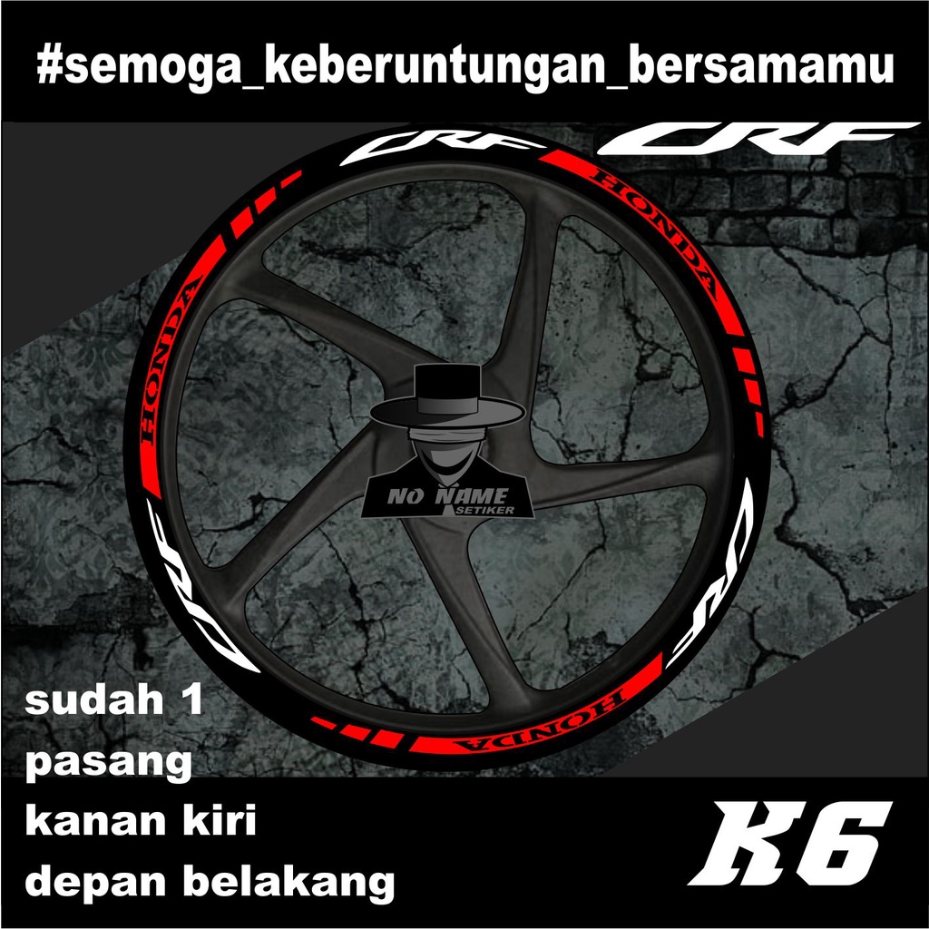 Jual stiker velg sticker velk stiker cutting velk (k6) crf ring 17 ...